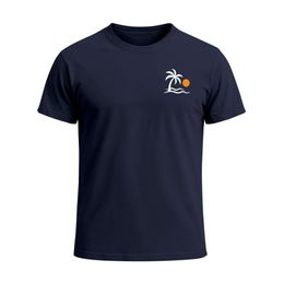 Neverless Shirt 'Palme' Herren Gr&ouml;&szlig;e 4XL navy