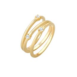 Elli Ring Spirale, Wickelring Damen Gr&ouml;&szlig;e 52 gold