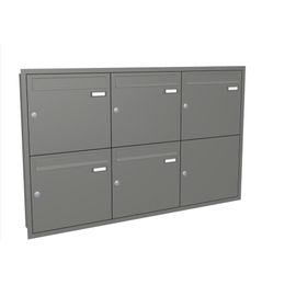HUBER 5er Unterputz-Briefkastenanlage in DB703 mit 2ten Namensschild