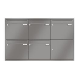 Renz LEABOX 5er Unterputzbriefkastenanlage mit 2ten Namensschild in DB703 Dupont/Axalta