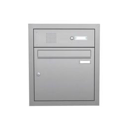 ONZO Unterputz-Briefkastenanlage in Edelstahl mit Sprechsieb & 2ten Namensschild & Soft Close