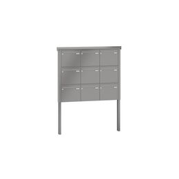 LEABOX 9er freistehende Briefkastenanlage in RAL 9016 (einbetonieren) - LEA20