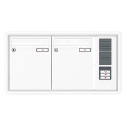 Renz RS3000 Unterputz Briefkastenanlage 2-fach mit Sprechsieb RAL9016