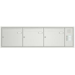 ONZO 3er Unterputz-Briefkastenanlage in DB703 mit Sprechsieb & Soft Close
