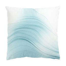 Bilderwelten Dekokissen blau Abstrakt - Melierter Hauch von Blau - Bett Couch Sofakissen Bezug & F&uuml;llung in 40x40 50x50 60x60
