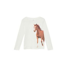 s.Oliver Shirt M&auml;dchen Gr&ouml;&szlig;e 128/134 braun / wei&szlig;