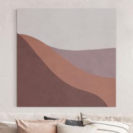 Bilderwelten Akustikbild Sanfte Berge Terracotta