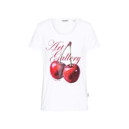 Senses.the Label T-Shirt mit Artwork Damen Gr&ouml;&szlig;e S wollwei&szlig;