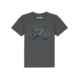 Watabout.kids T-Shirt 'Fahrrad by night' Jungen Gr&ouml;&szlig;e 116 aqua / gelb / anthrazit / schwarz