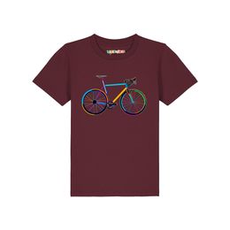 Watabout.kids T-Shirt 'Fahrrad by night' Jungen Gr&ouml;&szlig;e 158 aqua / dunkelgelb / bordeaux / schwarz