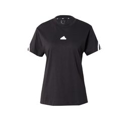 adidas Sportswear Funktionsshirt 'FUTURE ICONS THREE STRIPES' Damen Gr&ouml;&szlig;e XXXL/4XL schwarz / wei&szlig;