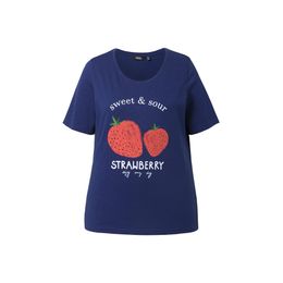 Ulla Popken Shirt female size XXXL/4XL Dark blue / Red / White