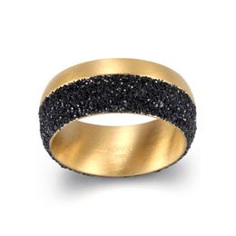 Kingka Ring Damen Gr&ouml;&szlig;e 52 gold / schwarz