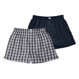Tchibo - 2 Webboxershorts - Herren - Gr. Xxl/8 - dunkelblau/kariert