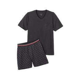 Tchibo - Shorty-Pyjama - Herren - Gr. XXL - dunkelgrau/print