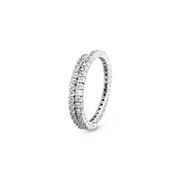 Tchibo - Flexibler Memoire-Ring - Damen - Gr. 19 - silber