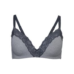 Tchibo - Softschalen-BH - Damen - Gr. 75B - dunkelgrau/gestreift