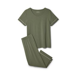 Tchibo - 3/4-Pyjama-Set - Damen - Gr. S - khaki