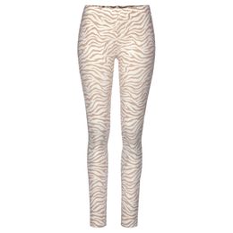 Lascana Hosen 'LAS Natural Shades Leggi' Damen Gr&ouml;&szlig;e XS beige / wei&szlig; Sommerkleid