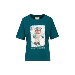 19V69 Italia Shirt 'Bellara Wintersports' female size M Beige / Petrol / Black / White