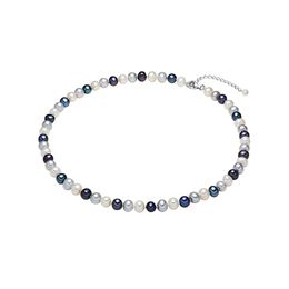 Valero Pearls Kette Damen Gr&ouml;&szlig;e 50 blau / hellblau / silber / perlwei&szlig;