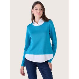 Camomilla Italia Pullover Damen Gr&ouml;&szlig;e L/XL blau / wei&szlig;