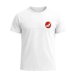 Neverless Shirt 'Origami Kranich' Herren Gr&ouml;&szlig;e 4XL wei&szlig;
