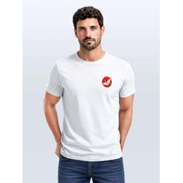 Neverless Shirt 'Origami Kranich' Herren Gr&ouml;&szlig;e XXL wei&szlig;