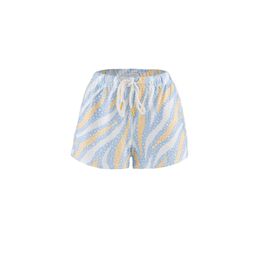 PJ Salvage Pyjamashorts 'Tiger' Damen Gr&ouml;&szlig;e S hellblau / gelb / wei&szlig; Sommerkleid
