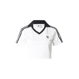 adidas originals Shirt 'ADICOLOR FOOTBALL JACQUARD V-NECK CROP' female size 5XL/6XL Black / White