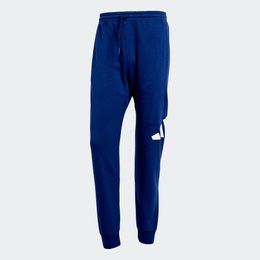 adidas Sportswear Workout Pants 'ESSENTIALS BIG LOGO FRENCH TERRY' male size 4XL Ultramarine blue / White