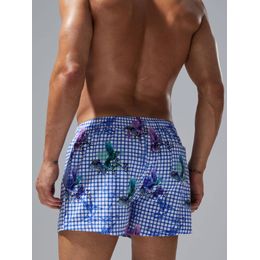 Seobean Badeshorts 'Quick-Dry Swim Shorts Bird' Herren Gr&ouml;&szlig;e L wei&szlig;
