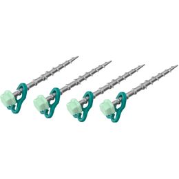 Berger A15 TerraGlow Schraubheringe 15 cm aus Aluminium f&uuml;r gemischte B&ouml;den, 4er-Pack - Zeltheringe & Abspannmaterial