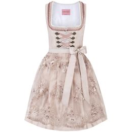 Stockerpoint Dirndl 'Selena' Damen Gr&ouml;&szlig;e 44 taupe / pink
