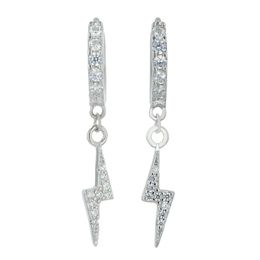 Akzent Ohrringe '"Adhira" aus 925 Sterlingsilber, rhodiniert, langlebig' Damen Gr&ouml;&szlig;e One Size silber