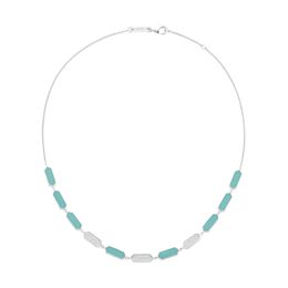 Giorgio Martello Milano Kette Damen Gr&ouml;&szlig;e 45 t&uuml;rkis / silber