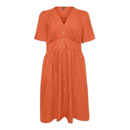 Vero Moda Curve Kleid 'VMCMelaney' Damen Gr&ouml;&szlig;e 44 orange Sommerkleid