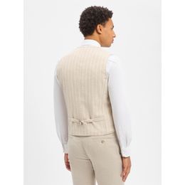 CG Club of Gents Anzugweste Herren Gr&ouml;&szlig;e 50 beige / wei&szlig;