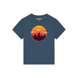 Watapparel Shirt ' Sunset forest ' female size M Petrol / Mixed colors