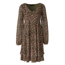 Aniston Casual Kleid Damen Gr&ouml;&szlig;e 48 oliv / pastellrot / dunkelrot Sommerkleid