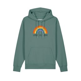Watapparel Sweatshirt ' Love is Love ' male size M Green / Mixed colors