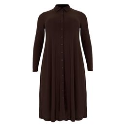 Yoek Shirt Dress 'Dolce' female size 50/52 Dark brown