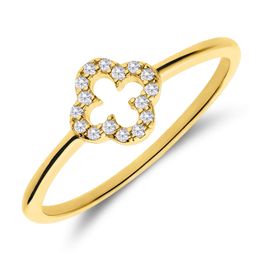 Lucardi Ring Damen Gr&ouml;&szlig;e 49 gold / wei&szlig;