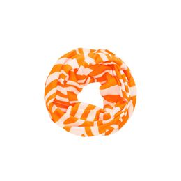 s.Oliver Schal Damen Gr&ouml;&szlig;e 1 dunkelorange / wei&szlig;