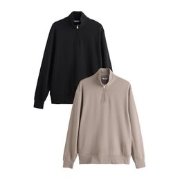 next Sweatshirt Herren Gr&ouml;&szlig;e XS stone / schwarz