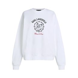 K by KARL LAGERFELD Karl Lagerfeld Sweatshirt' Ikon Choupette Muse' Damen Gr&ouml;&szlig;e XL rot / schwarz / wei&szlig;