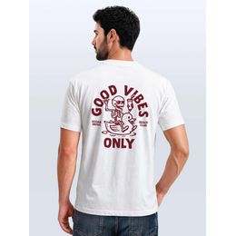 Neverless Shirt 'Good Vibes R&uuml;cken' Herren Gr&ouml;&szlig;e XXXL wei&szlig;