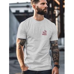 Neverless Shirt 'Good Vibes R&uuml;cken' Herren Gr&ouml;&szlig;e XS grau