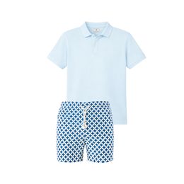 Gassa D'amante Badeshorts & Polo-Shirt 'Amalfi' Herren Gr&ouml;&szlig;e XXL hellblau