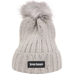 Bruno Banani M&uuml;tze Damen Gr&ouml;&szlig;e 55/60 graumeliert / schwarz